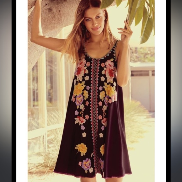 Johnny Was | Dresses | Sale Johnny Was Peta Floral Embroidered Dress ...